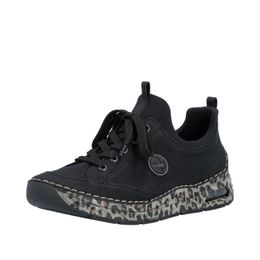 Rieker Damen Slip-On Sneaker, Gr. 43, schwarz, Lederimitat, Schuhe, Halbschuh, Freizeitschuh mit Rieker Air-Ausstattung