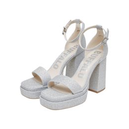 Buffalo Damen High-Heel-Pumps "Buffalo Buffalo May Neat - Vega Glitter", Gr. 41, silber, Polyurethan, unifarben, Schuhe