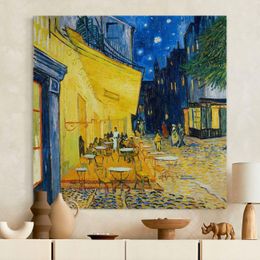 Bilderwelten Akustikbild originell gelb modern Schallschutzbild - Vincent van Gogh - Caf&eacute;-Terrasse in Arles - Wandbild Wohnzimmer Schlafzimmer