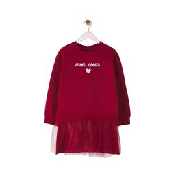 Trendyol Kleid M&auml;dchen Gr&ouml;&szlig;e 104/110 karminrot / wei&szlig;