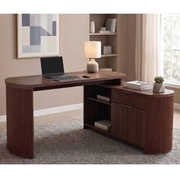Pharao24.de B&uuml;roschreibtisch Computerschreibtisch in modernem Design mit T&uuml;r