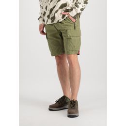 Herren Sweatshorts "Ripstop Jogger Short", gr&uuml;n, Gr. S, Alpha Industries, Obermaterial: 100% Baumwolle, Hosen