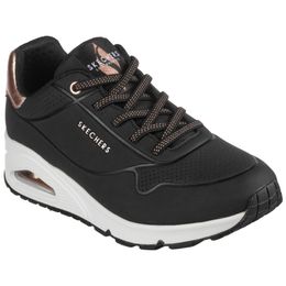 Skechers Damen Slip-On Sneaker "UNO SHIMMER AWAY", Gr. 40, schwarz, Lederimitat, Schuhe, Slipper, Freizeitschuh, Plateausneaker mit modischem