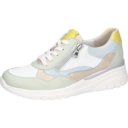Waldl&auml;ufer WALDL&Auml;UFER Damen Keilsneaker "H-CARLA", Gr. 5, bunt, Nappaleder, Veloursleder, mehrfarbig, Schuhe, Schn&uuml;rschuh, Halbschuh, Freizeitschuh mit