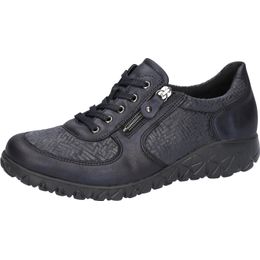 Waldl&auml;ufer WALDL&Auml;UFER Damen Sneaker "HAVY-Soft", Gr. 8,5, blau, Nubukleder, Textil, Schuhe, Freizeitschuh, Halbschuh, Schn&uuml;rschuh in Komfortweite H (=sehr weit)