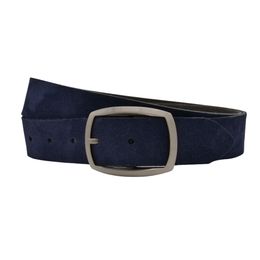 AnnaMatoni Damen Lederg&uuml;rtel "AnnaMatoni Damen Lederg&uuml;rtel in hochwertigem Velour Leder 3cm", blau, Gr. 105, 100% Leder, G&uuml;rtel