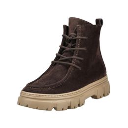 Paul Green Damen Schn&uuml;rstiefelette "Paul Green Stiefelette Veloursleder", Gr. 38, braun, Veloursleder, Schuhe