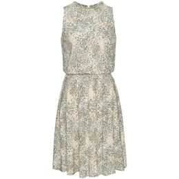Lascana Damen Jerseykleidt&uuml;rkis, beige bedruckt, Gr. 38, bedruckt, Jersey, Obermaterial: 100% Viskose, Kleider, mit Allover Animal-Print
