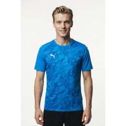 Puma Herren Fu&szlig;balltrikot "TEAMFINAL GRAPHIC JERSEY", blau, Gr. L, bedruckt, Interlock, Obermaterial: 100% Polyester, Trikots, mit