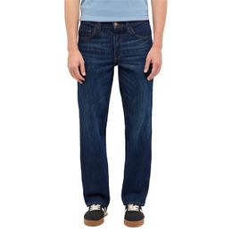 Mustang Herren Straight-Jeans "Herren Style Big Sur Straight"802 dunkelblau, Gr. 40, unifarben, Denim/Jeans, 99% Baumwolle, 1% Elasthan, Jeans