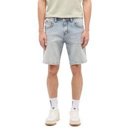 Mustang Herren Slim-fit-Jeans "Herren Style Springfield Shorts", blau, Gr. 29, unifarben, Denim/Jeans, 83% Baumwolle, 16% Polyester, 1% Elasthan,