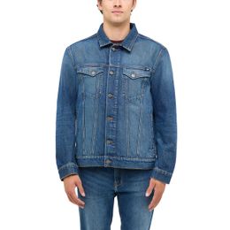 Mustang Herren Outdoorjacke "Herren Style Dallas Jacket"blau mittel, Gr. XXL, unifarben, Denim/Jeans, 100% Baumwolle, Jacken