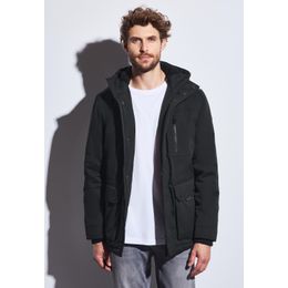 Street One MEN Herren Cargojacke, schwarz, Gr. XL, unifarben, Web, Obermaterial: 53% Polyester, 37% Baumwolle, 10% Nylon. Futter: 100% Polyester,