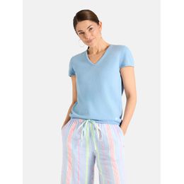 LIEBLINGSST&Uuml;CK LIEBLINGSST&Uuml;CK Damen T-Shirt "CharleneL", blau, Gr. 34, 100% Baumwolle, Shirts, aus 100% Baumwolle