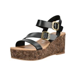 Blowfish Damen Keilsandalette "Blowfish Sandalen Lederimitat", Gr. 40, schwarz, Lederimitat, Schuhe