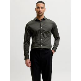 Jack & Jones Premium Button Up Shirt 'JJPRPARMA' male size XXL Dark green