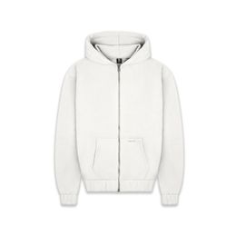 DROPSIZE Herren Sweatjacke "Dropsize Herren Super Heavy Blank Zip-Hoodie", wei&szlig;, Gr. XXL, unifarben, 70% Baumwolle, 30% Polyester, Sweatjacken