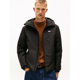 Tommy Jeans Herren Outdoorjacke, schwarz, Gr. XXL, unifarben, Web, Obermaterial: 100% Polyester, Jacken, Freizeitjacke, &Uuml;bergangsjacke, Regular Fit,