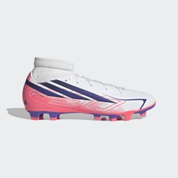 Damen Fu&szlig;ballschuh "F50 HYPERFAST CLUB MID, FESTE / GEMISCHTE B&Ouml;DEN", adidas Performance, Gr. 44,5cloud wei&szlig;, solar lila, solar turbo, Synthetik,
