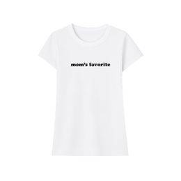 MISS TEE Damen T-Shirt "Miss Tee Mom's Favorite Fitted Tee", wei&szlig;, Gr. M, bedruckt, 95% Baumwolle, 5% Elasthan, Shirts