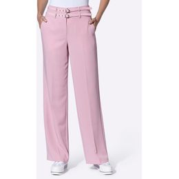 Heine Damen Webhose, rosa, Gr. 38, unifarben, 96% Polyester, 4% Elasthan, Hosen