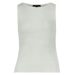 Zero Damen Stricktop "Damen ohne Arm"sanftes wei&szlig;, Gr. 40, Rippware, Obermaterial: 67% Viskose, 33% Polyamid, Tops, mit Wellenkante
