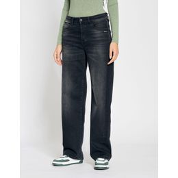 Gang Damen 5-Pocket-Jeans "94JUL", schwarz, Gr. 30, unifarben, 91% Baumwolle, 2% Elasthan, 7% Polyester, Jeans, im 5-Pocket-Style