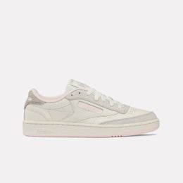 Reebok CLASSIC Herren Sneaker "CLUB C 85", Gr. 37,5chalk, grau, purepink, Leder, Textil, Schuhe