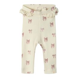 Lil'Atelier Leggings 'NBFGavo' kids size 80 Cream / Mauve / Pastel purple