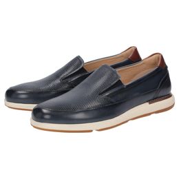 Sioux Herren Slipper "Furatino-701", Gr. 43, blau, Obermaterial: 100% Kalbsleder CAL. 100% Gummi rubber., Schuhe