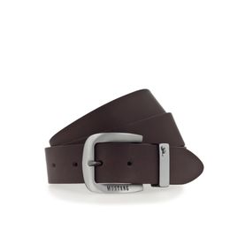 Mustang Herren Lederg&uuml;rtel ""Franklin"", braun, Gr. 130, unifarben, Rindsleder, G&uuml;rtel, mit &Uuml;berl&auml;nge, 3,5 cm breit, aus Rindsleder