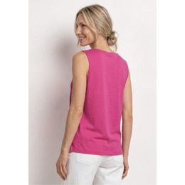 Street One Damen Tr&auml;gertopmagenta dream, Gr. 44, unifarben, Web, 50% Baumwolle, 50% Modal, Tops, mit Cut-Out Detail