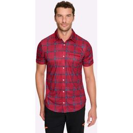 Catamaran Herren Funktionsshirt "Funktions-Hemd", rot, Gr. 39, gemustert, kariert, 78% Baumwolle, 20% Polyester, 2% Elasthan, Shirts