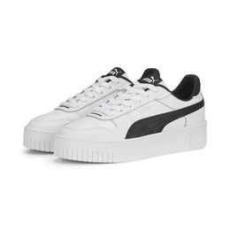 Puma Damen Sneaker "CARINA STREET", Gr. 38,5, schwarz-wei&szlig;, Synthetik, unifarben, Schuhe, f&uuml;r Alltag, mit leicht erh&ouml;htem Plateau, mit