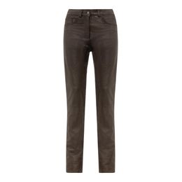 RICANO Damen 5-Pocket-Hose "Lederhose 9809", braun, Gr. XXXL, Obermaterial: 100% Ziegennappaleder GONA., Hosen, Handgefertigt aus echtem Leder