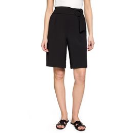 Zero Damen Shorts "Damen mit weitem Bein", schwarz, Gr. 40, gl&auml;nzend, Obermaterial: 100% Polyester, Hosen, Plain/ ohne Details