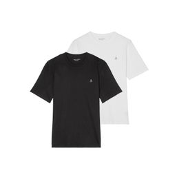 Marc O'Polo MARC O'POLO Herren T-Shirt "T-Shirt Small-Logo 2er Pack", bunt, Gr. S, Obermaterial: 100% Baumwolle CO., Shirts