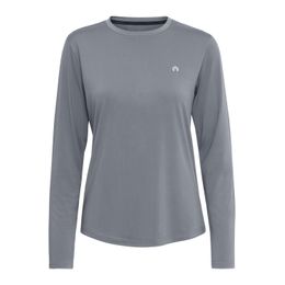 North Bend Damen Longsleeve "Longsleeve NBTergola W", grau, Gr. 44, Obermaterial: 92% Polyester PES. 8% Elasthan EL., Shirts