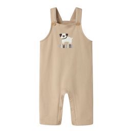name it Latzhose 'NBMVONNE' Gr&ouml;&szlig;e 62 taubenblau / cappuccino / dunkelbraun / wei&szlig;