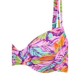 Damen B&uuml;gel-Bikinilila bedruckt, Gr. 38, VIVANCE BY LASCANA, bedruckt, Microfaser, Bikini-Sets, mit farbenfrohem Bl&auml;tterdruck