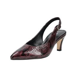 Gabor Damen Slingpumps "Gabor Pumps Leder", Gr. 37,5, rot, Leder, Schuhe