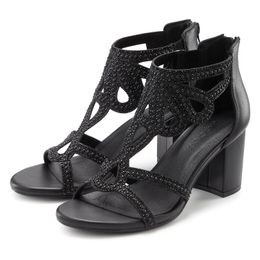 Lascana Damen Sandalette "Sandale, Sommerschuh, offener Schuh", Gr. 40, schwarz, Obermaterial: 100% Lederimitat. Decksohle: 100% Lederimitat. Futter: