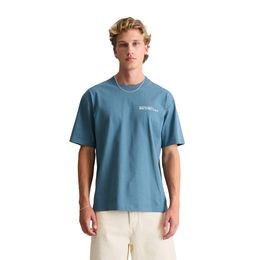 Marc O'Polo Herren T-Shirt "mit R&uuml;ckenprint", blau, Basic, Gr. XL, MARC O'POLO DENIM, unifarben, Obermaterial: 100% Baumwolle, Shirts