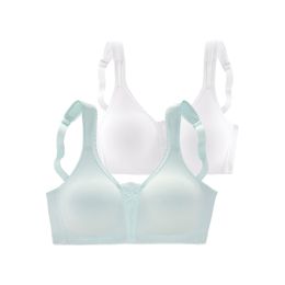 Damen Soft-BH, PETITE FLEUR BY LASCANA, Gr. 80, blau, Jersey, Obermaterial: 90% Baumwolle, 5% Elasthan, 5% Polyamid, BHs, ohne B&uuml;gel, Baumwolle mit