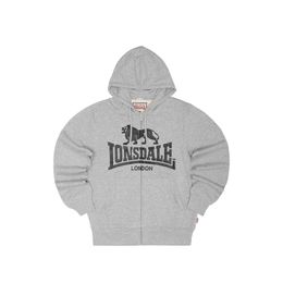 Lonsdale London Sweatjacke 'Krafty' Herren Gr&ouml;&szlig;e M grau / schwarz