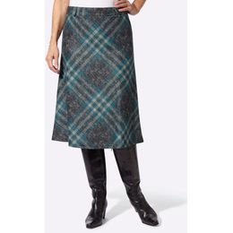 Casual Looks Damen Karorock, grau, Gr. 20, gemustert, kariert, mehrfarbig, 93% Polyester, 7% Viskose, R&ouml;cke