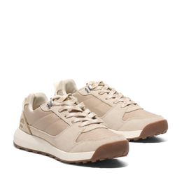 Timberland Damen Sneaker "RETRO SWIFT LOW LACE UP SNEAKER", Gr. 38, beige, Leder, Textil, Schuhe
