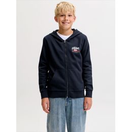 Jack & Jones Jack & Jones Junior Sweatjacke Jungen Gr&ouml;&szlig;e 152 navy / hellrot / wei&szlig;