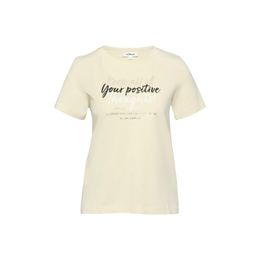 s.Oliver Shirt female size XXXL Light yellow / Silver grey / White