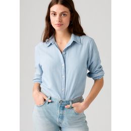 Levi's LEVI'S Damen Hemdbluse "CARLILE CLASSIC POPLIN SHIRT", blau, Gr. XS, gestreift, Web, Obermaterial: 100% Baumwolle, Blusen, Klassischer